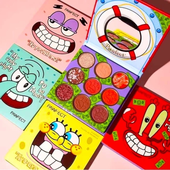 Pawfect | Makeup | Pawfect Sponge Bob 4pc Set Eyeshadow Palettes | Poshmark